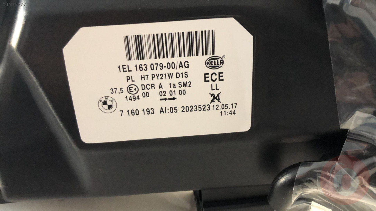 BMW E60 SOL FAR TEK BEYİN ESKİ TİP 2003 2006 63127160193 SFR otocikma ...