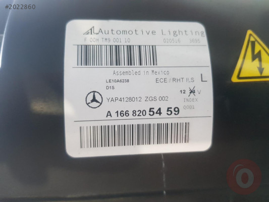 A1668205459 Mercedes Benz W166 Mercedes Benz W166 ML Sağ Far Çıkma ...