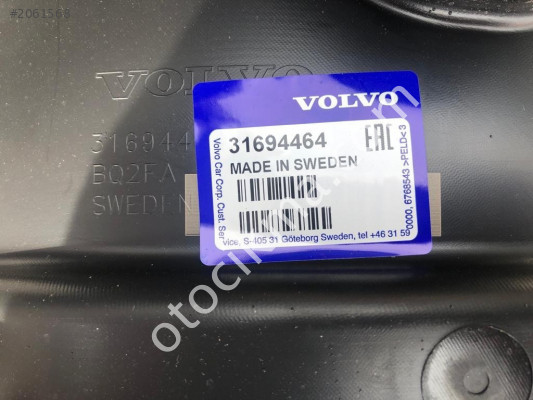 VOLVO XC60 SOL ÖN DAVLUMBAZ SIFIR ORJİNAL 31694464 Çıkma Yedek Parça ...