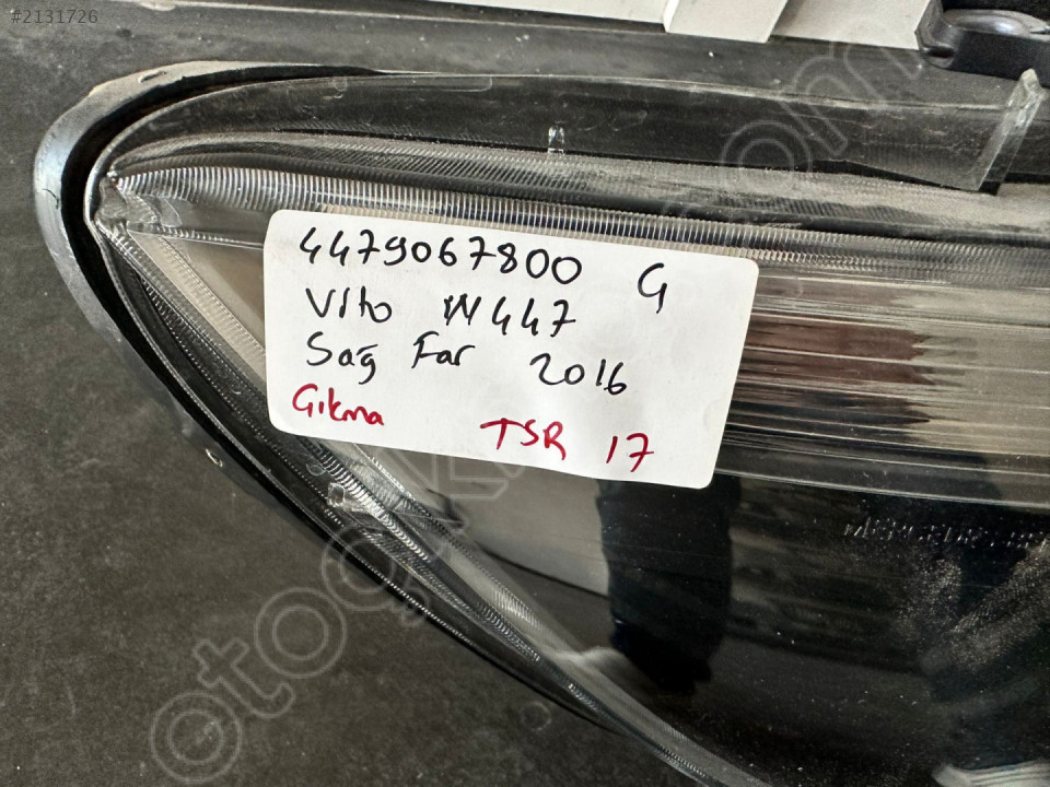 MERCEDES VİTO W447 SAĞ FAR 2016 4479067800 Çıkma Yedek Parça Fiyatları ...