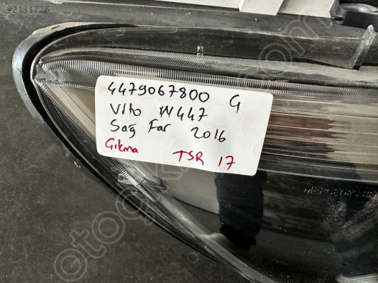 MERCEDES VİTO W447 SAĞ FAR 2016 4479067800 Çıkma Yedek Parça Fiyatları ...