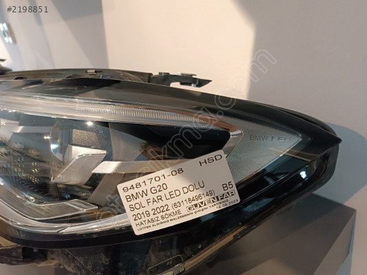 BMW G20 SOL FAR LED DOLU 2019 2022 63118496149 9481701-08 HS Çıkma ...